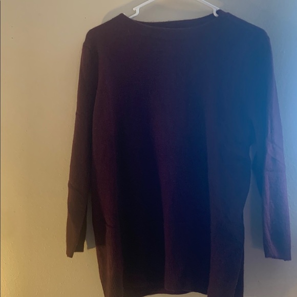 Talbots | Sweaters | Talbots Pure Cashmere Burgundy Sweater Womens Size ...